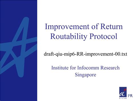 Ppt Improvement Of Return Routability Protocol Powerpoint