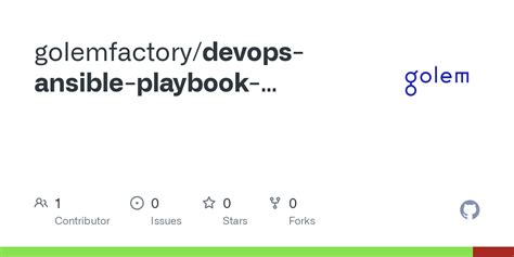 Github Golemfactorydevops Ansible Playbook Template