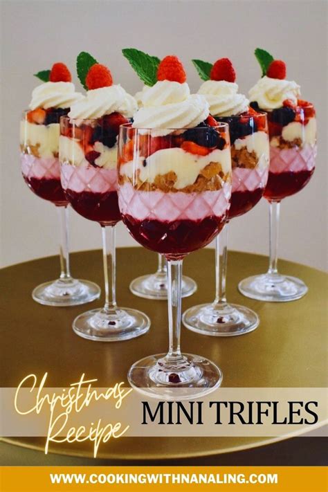 Mini Trifles Recipe Christmas Trifle Christmas Recipes Cooking