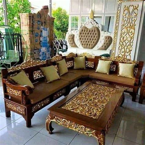 Kursi Tamu Sudut Pojok Ukir Bagong Rahwana Meja Ketapang Lazada Indonesia
