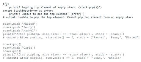 Solved Create A File Called T Stack Py And Inside That File Chegg