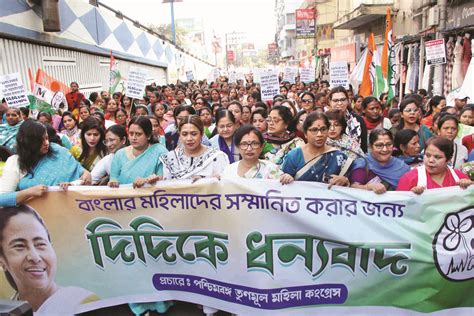 Tmc Womens Wing Hold Rally To Thank Cm