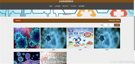基于Springboot的抗疫物资管理系统 附源码 CSDN博客