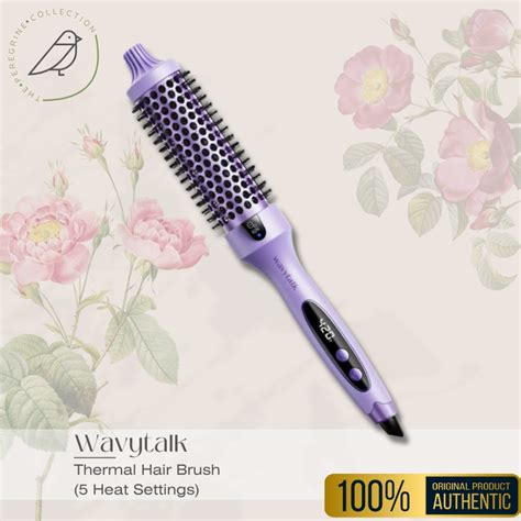 Wavytalk Thermal Hair Brush [5 Heat Settings] Blowout Curl For Flat
