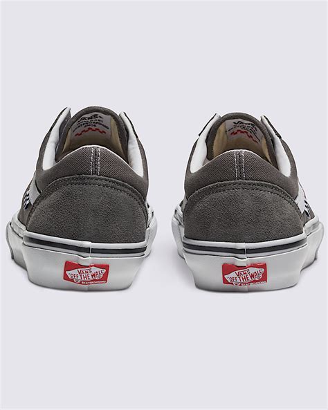 Skate Old Skool Shoe In Pewter Grey White Vans