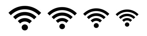 Set Of Wifi Icons Of Different Sizes Vector Art At Vecteezy