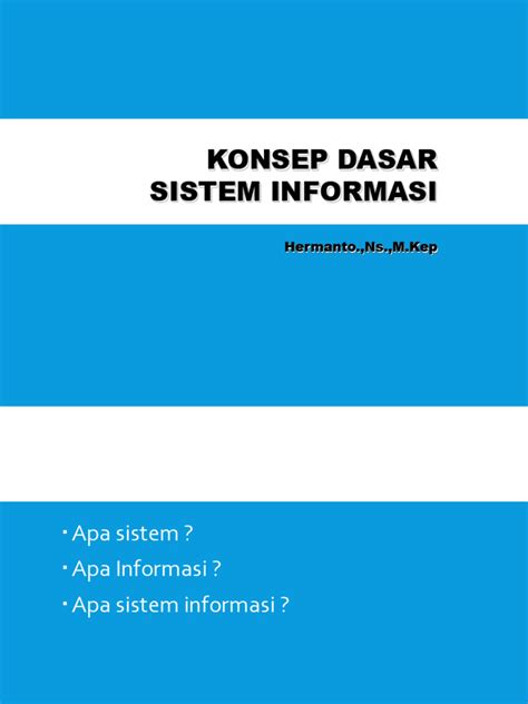 Konsep Dasar Sistem Informasi Pdf
