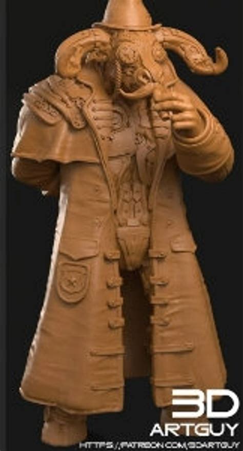 Steampunk Detective Minotaur Wargame Proxi Tabletop Rpg Etsy