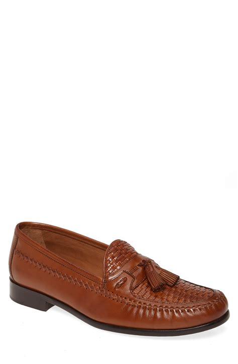 Johnston And Murphy Domani Woven Tassel Loafer In Brown For Men Lyst
