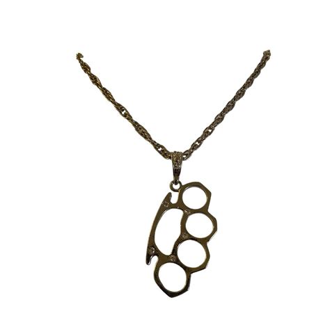 Brass Knuckle Necklace ★ Features Necklace Depop