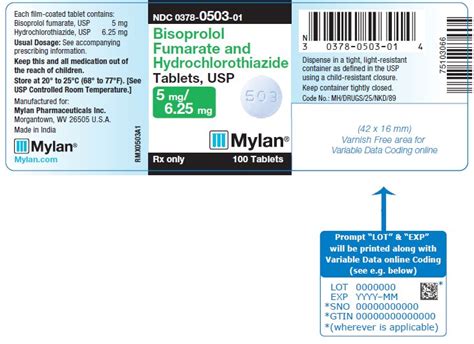 Bisoprolol Hydrochlorothiazide Package Insert