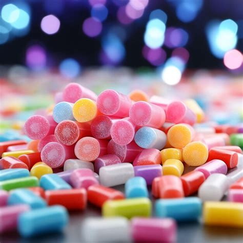 Premium Photo Nerds Candies Frame With Popping Candy Rainbow