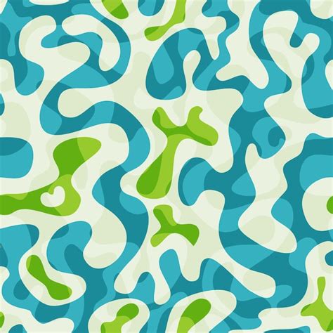 Premium Vector Green Blobs Seamless Pattern