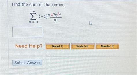 Solved Find The Sum Of The Series Chegg
