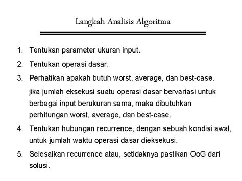 MATERI PERKULIAHAN ANALISIS ALGORITMA ANALISA MATEMATIS 3 Ken