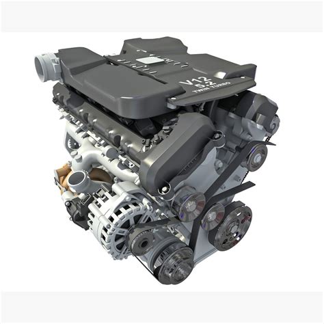 Moteur V12 Animé en Vue Éclatée Modèle 3D Télécharger Moteur on