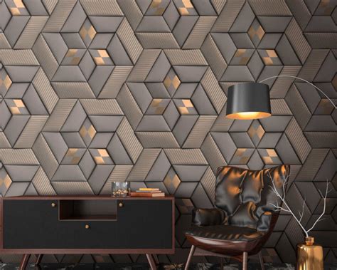 livingwalls Обои «Графика, Серыe, Черные» 391781
