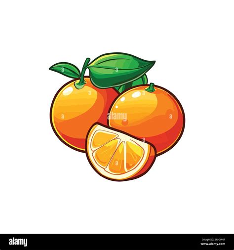 Clipart Vector Illustration Of Oranges Stock Vector Image And Art Alamy