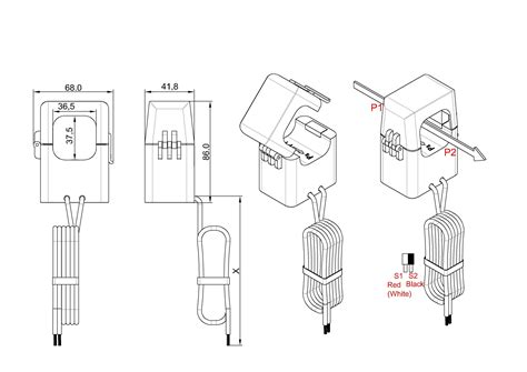 ul xh sct t36 400a 1a split core current transformers cts for pv