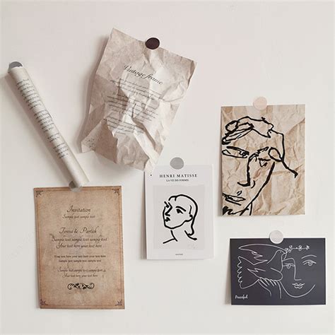 인테리어 마티스 드로잉 스케치 감성유화 페이퍼 1set 3pcs 티몬