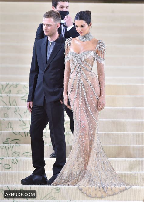 Kendall Jenner Poses Naked In G String Dress To Steal The Spotlight At Met Gala In NYC AZNude