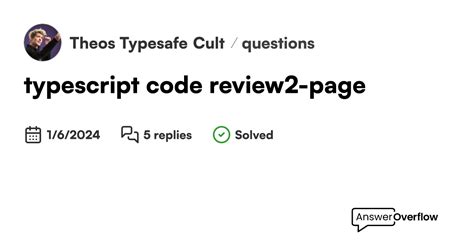 Typescript Code Review2 Page Theos Typesafe Cult
