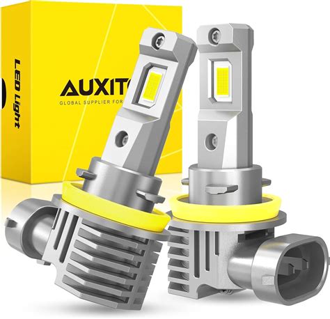AUXITO H11 LED Headlight Bulbs 400 Brighter 6500K White Wireless LED Headlights For H8 H9 H16