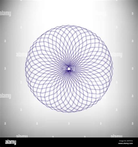 Abstract Decorative Spirograph Circular Element Vector Shape Stock