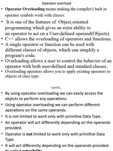 cahpter 5 operator overloading pdf parameter computer programming