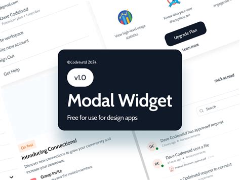 Modal Widget Figma