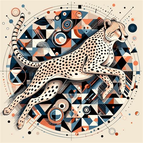 Premium Vector Vector Wild Cheetah Running Illustration