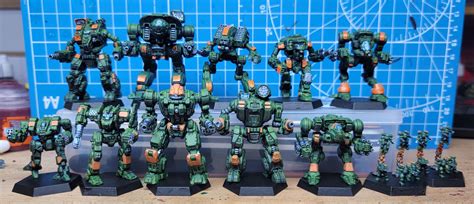 The Kickstarter Clan Jade Falcon Mechs I Have Completed So Far