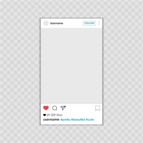 Modelo de postagem de maquete do instagram de mídia social vetorial