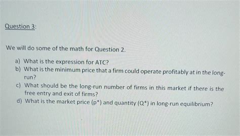 Question Suppose That The Market Price Is Chegg