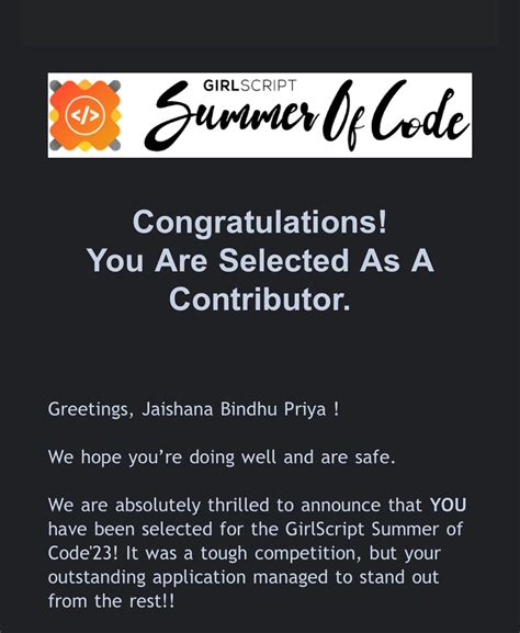 jaishana bindhu priya on linkedin gssoc2023 opensource contributor