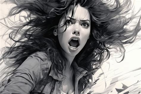 Premium Photo Woman With Hair Blowing In The Wind