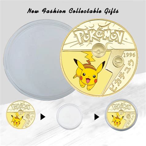 Pokemon Pikachu Commemorative Coin Cute Cartoon Animation Peripheral