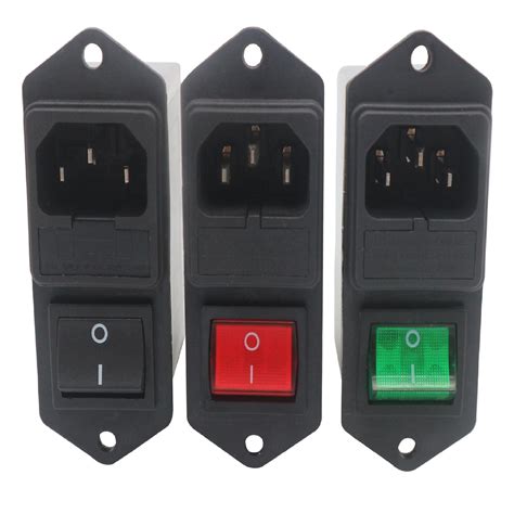 Iec Inlet Power Filter Emi Emc Noise Filter 1 10a 250vac With A Light And A Fuse Active