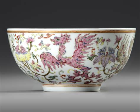 A Chinese Famille Rose Phoenix Bowl Qing Dynasty 1636 1912