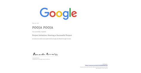 Pooja Pooja On Linkedin Completion Certificate For Project Initiation Starting A Successful