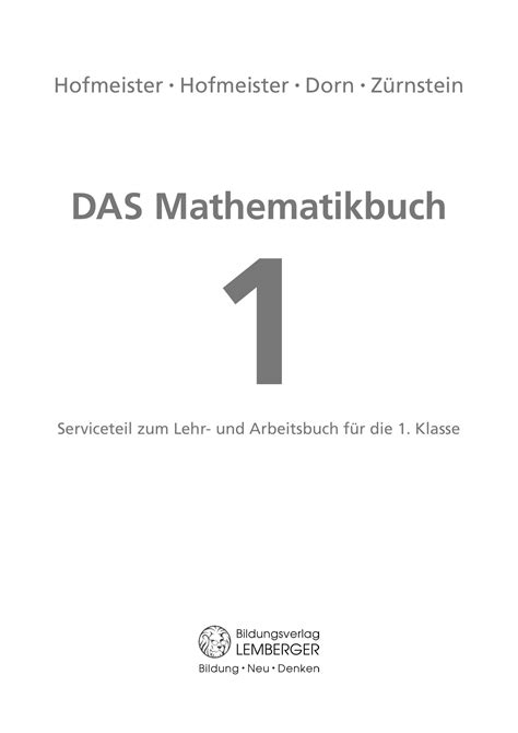 Das Mathematikbuch 1 Schulbuch Iktversion 11 Serviceteil Digi