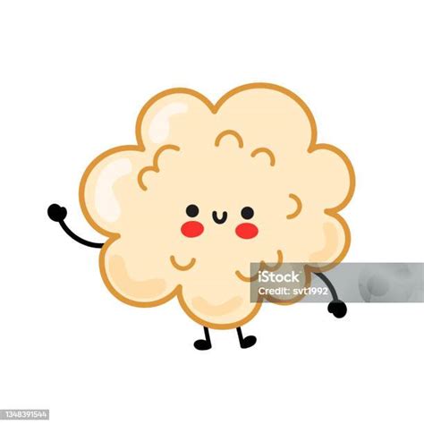 귀여운 행복 한 재미 팝콘 벡터 핸드 그린 만화 가와이 캐릭터 일러스트 스티커 로고 아이콘 흰색 배경에 격리 귀여운 해피 팝콘 만화 캐릭터 개념 팝콘에 대한 스톡 벡터 아트