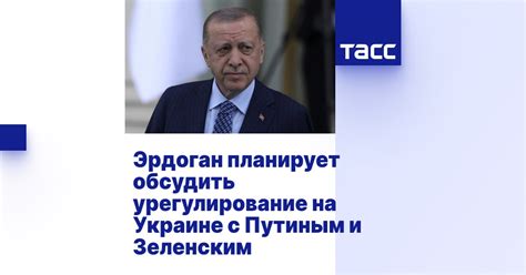 Эрдоган планирует обсудить урегулирование на Украине с Путиным и Зеленским