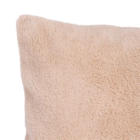 Soft Teddy Fleece Cushion Natural Wilko