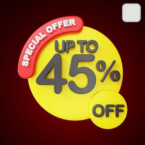 Premium PSD Discount Up To Off Special Offer D Illustration