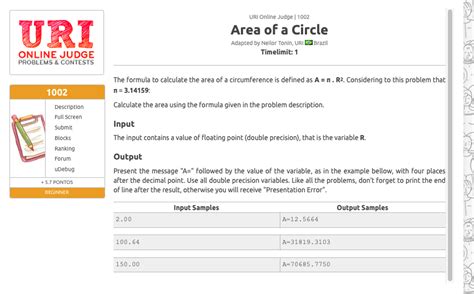 Solved I Need Help To Do This For Uri Judge Online Platform
