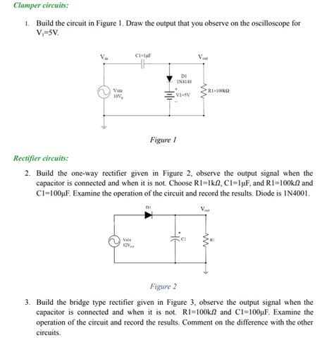 Solved 1 Study Clamper And Rectifier Circuits From Your