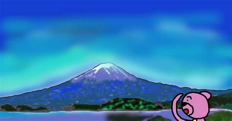 くまさん 旅するくまさん5「河口湖」 奥河内を旅するくまさんのイラスト Pixiv