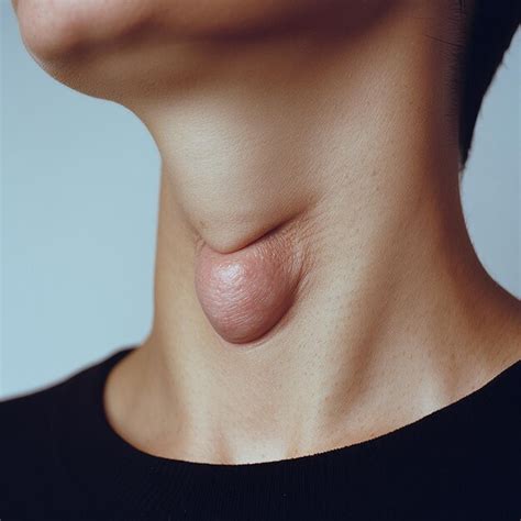 A Man With A Bump On His Neck Premium Ai Generated Image