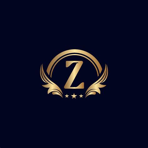 Luxury Letter Z Logo Royal Gold Star 11801508 Vector Art At Vecteezy